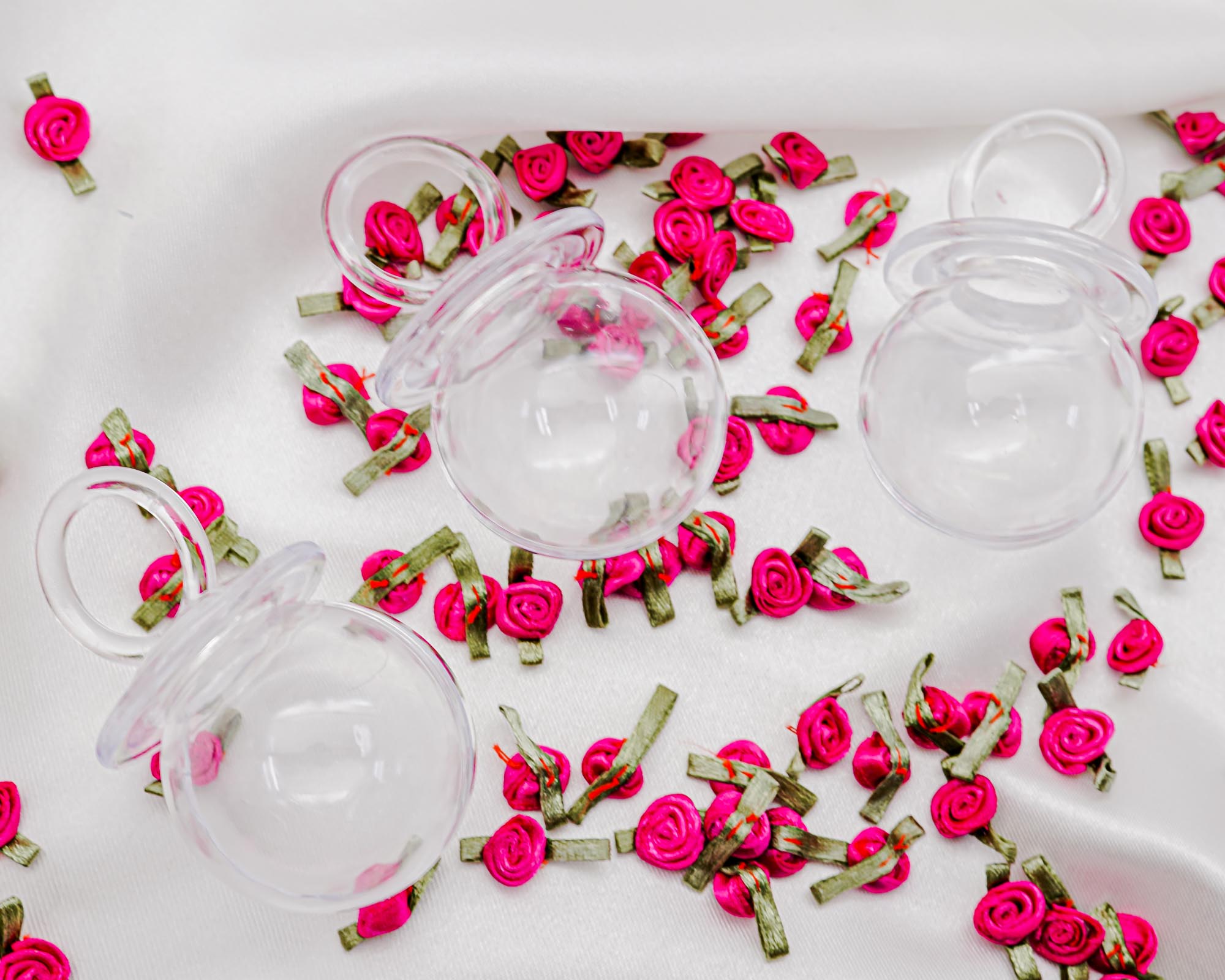3" Clear Fillable Baby Shower Pacifier Candy Favor Box - Pack of 12 ...