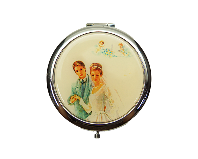 3” Nuestra Boda Compact Mirror - 12 Compact Hand Mirrors - CB Flowers ...