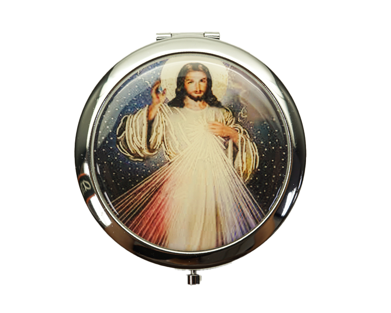 3” Sagrado Corazon De Jesus Style 2 Compact Mirror - 12 Compact Hand ...