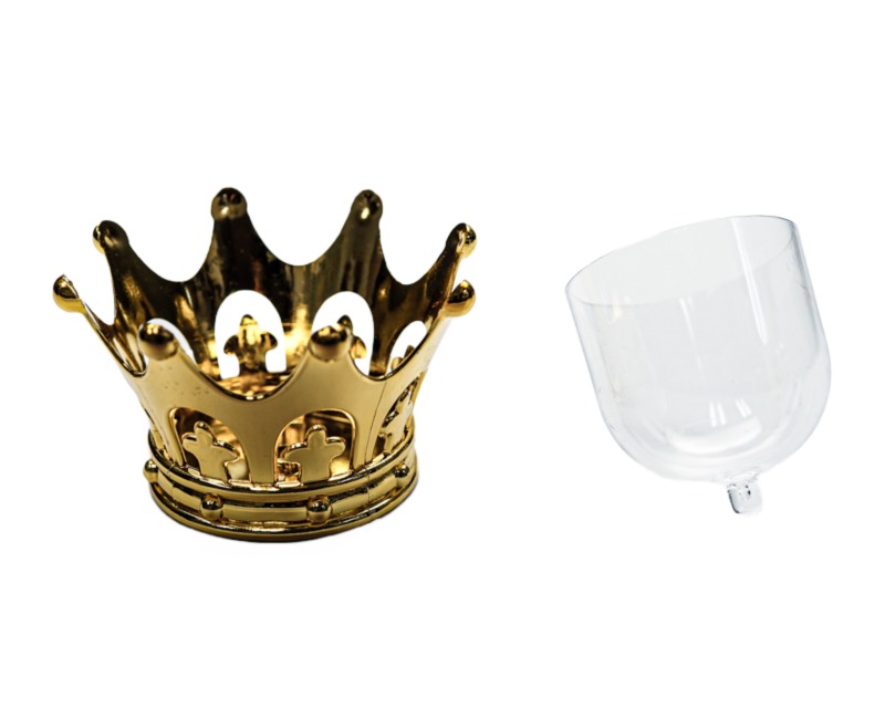 2 3/4" Gold Crown Candy Favor Box with Lid - Pack of 12 - CB Flowers ...