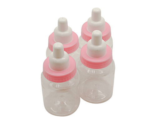 3 1/2" Pink Decorative Plastic Mini Baby Bottle - Pack of 12 - CB ...