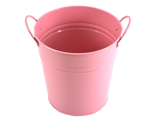 6" Pink Metal Bucket - Pack of 10 - CB Flowers & Crafts