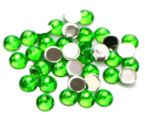 Apple Green 4mm SS16 Wholesale Flat Back Acrylic Rhinestones - Pack of ...