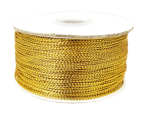 1/16" x 144 Yards Gold Metallic Tinsel Cord Rope - Pack of 5 Rolls - CB ...