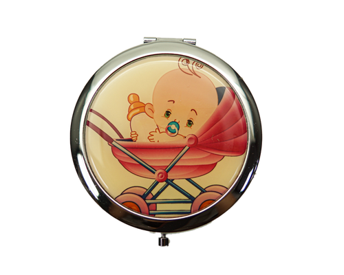3” Baby Shower Compact Mirror - 12 Compact Hand Mirrors - CB Flowers ...