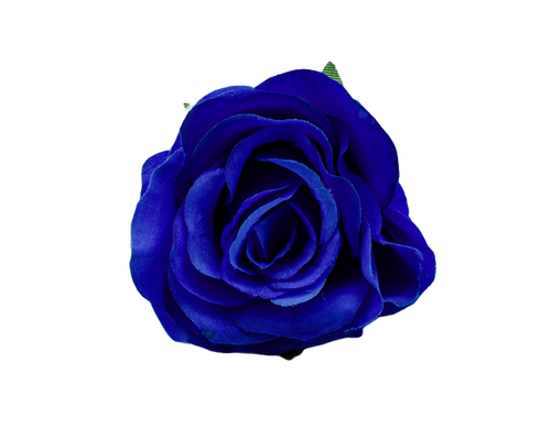 3 1/2" Royal Blue Single Short Stem Artificial Silk Bouquet Roses ...