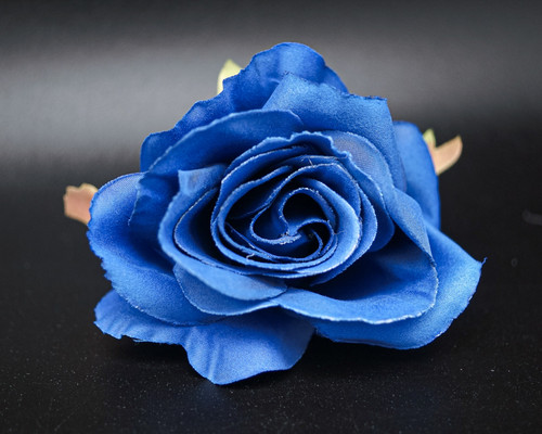 4" Royal Blue Single Silk Rose - Pack of 12 Roses - CB Flowers & Crafts