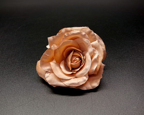 4" Tan Single Silk Rose - Pack of 12 Roses - CB Flowers & Crafts