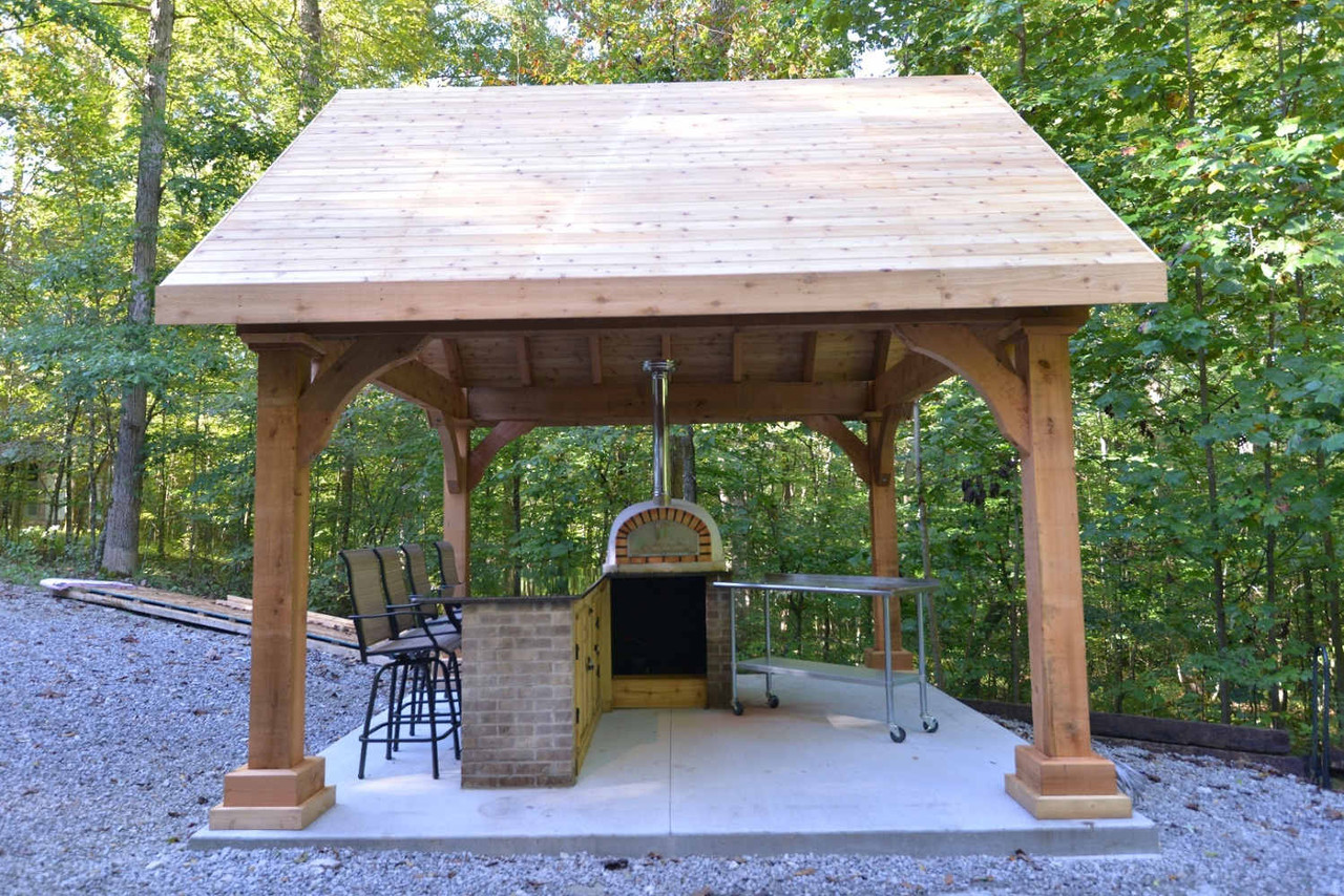 14x14 Grand Cedar Pavilion - PergolaKitsUSA.com
