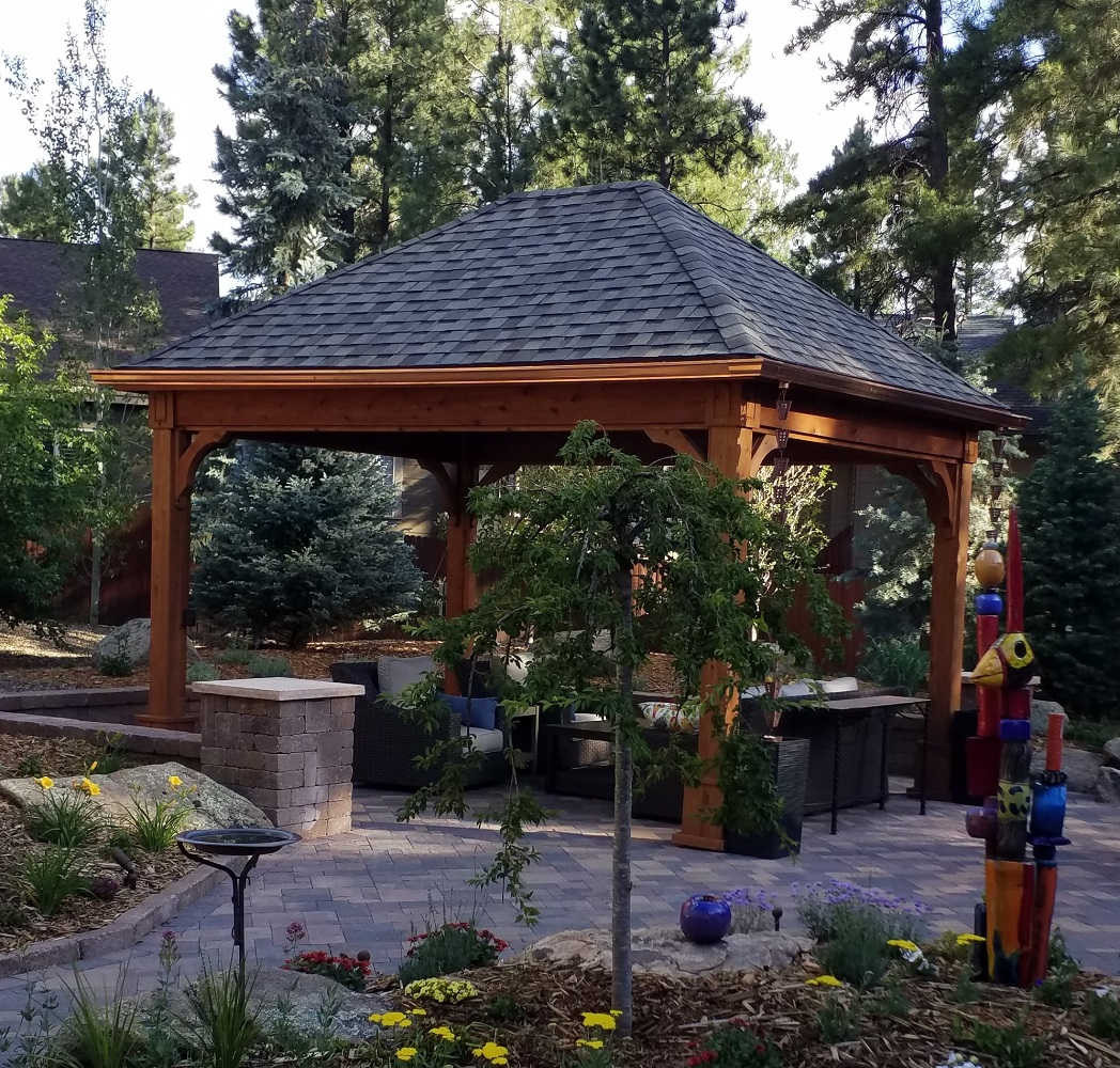 12x16 hip roof pavilion - PergolaKitsUSA.com