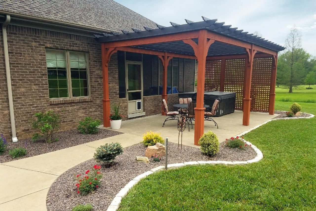 12x22 Serenity Cedar privacy wall - PergolaKitsUSA.com