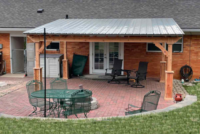 12x16 Cedar Lean-To - PergolaKitsUSA.com