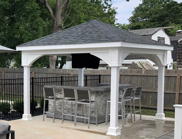 12x12 vinyl trad'l roof kit - PergolaKitsUSA.com