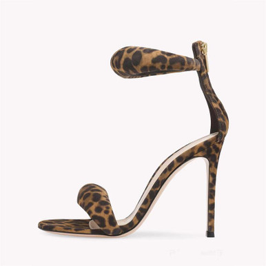 Leopard Luxe Ankle Sandals - Grrly Grrls