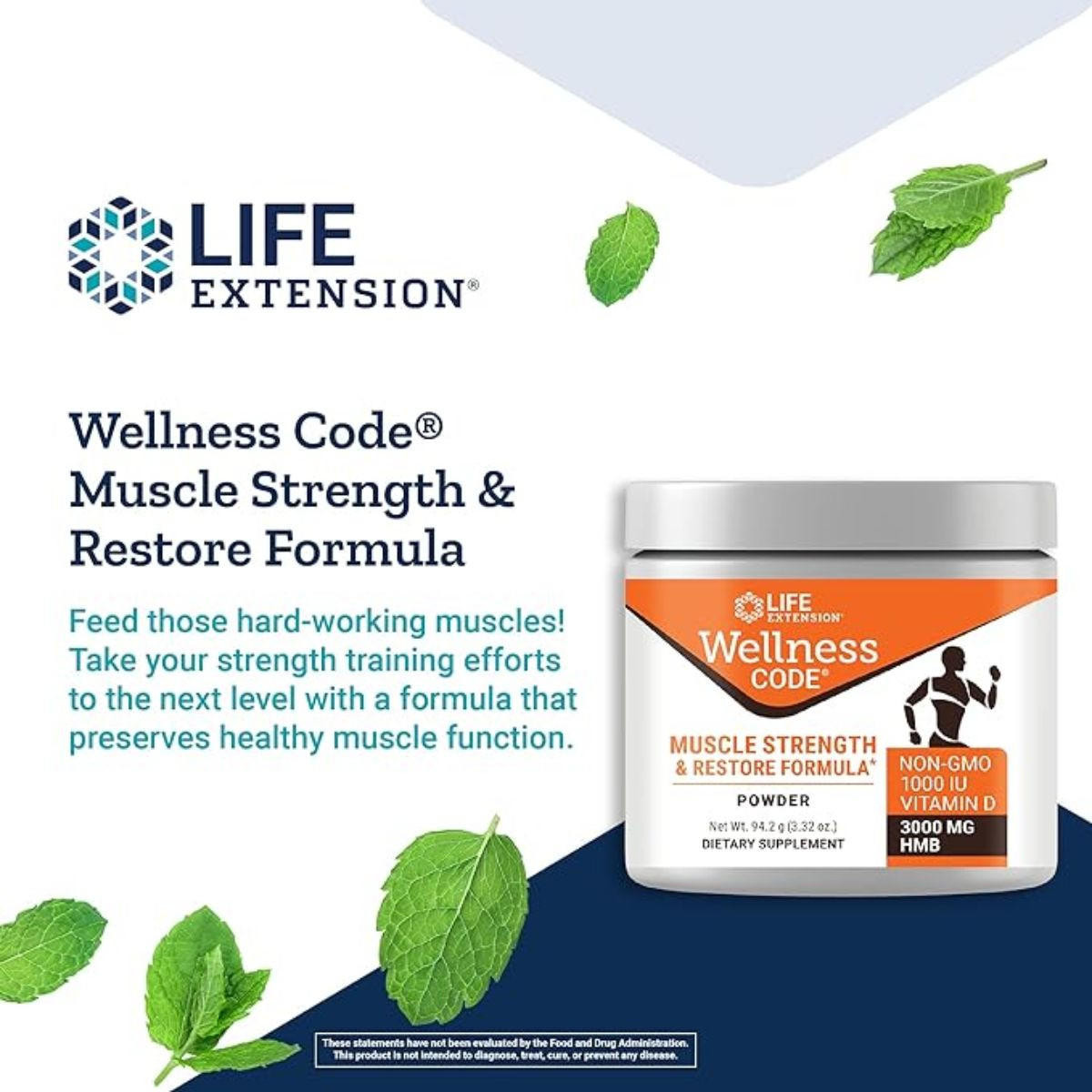 Life Extension Wellness Code Muscle Strength & Restore Powder 30 Servings - Best Price Nutrition