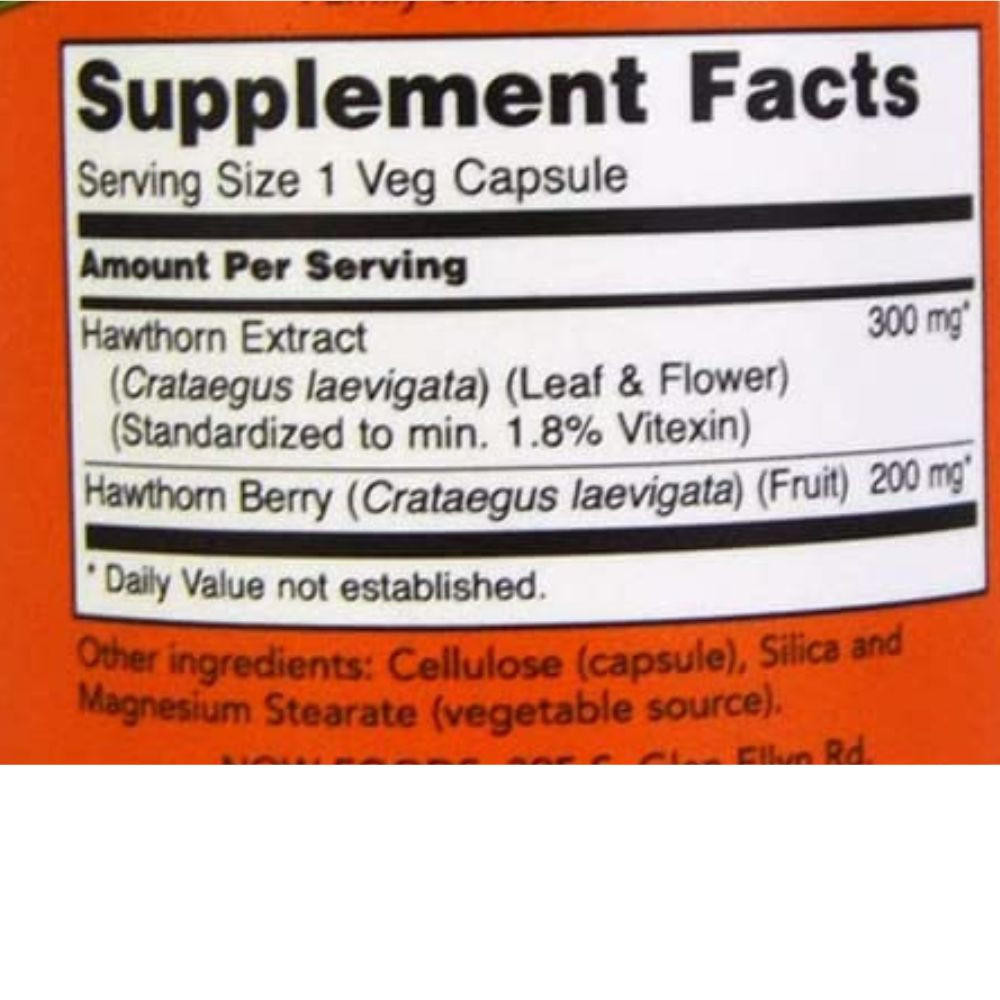 NOW Hawthorn Extract 300mg 90 Veg Caps