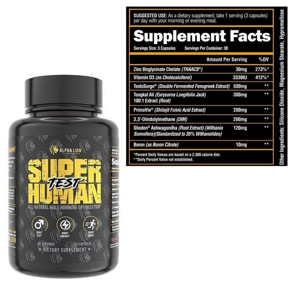 Alpha Lion SuperHuman Test 90 Capsules Premium Test Booster
