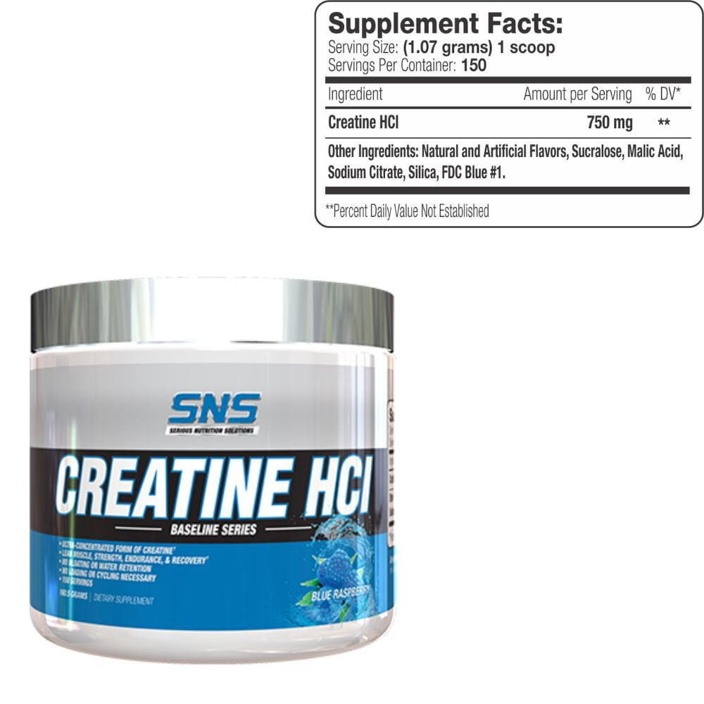 Serious Nutrition Solutions Creatine HCL 150 Servings No Bloating