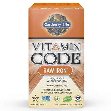 Garden of Life Vitamin Code Raw Iron 30 Vege Caps - Best Price Nutrition