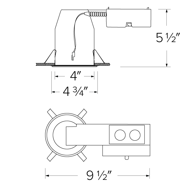 Elco 4" Remodel IC Housing – LED Ready