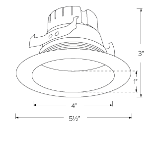 Entra CL 3" Round Flangeless Housing