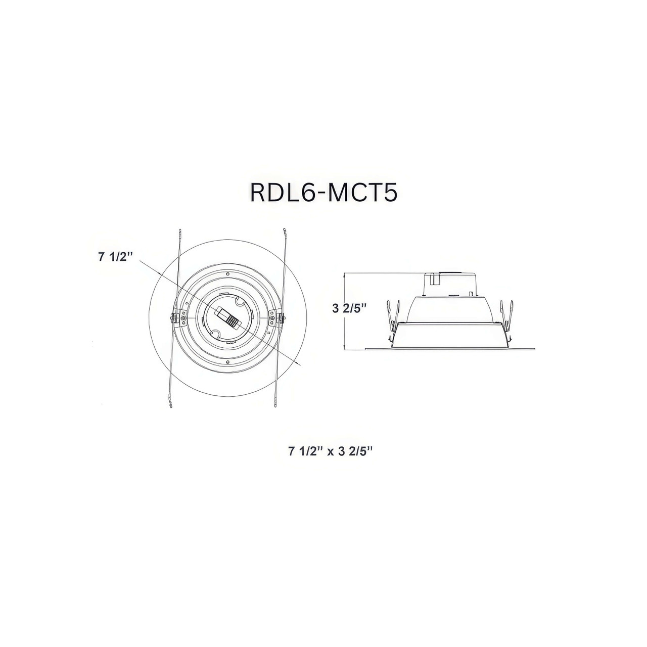 Westgate RDL Series LED Multi-CCT Recessed Light with Smooth Trim