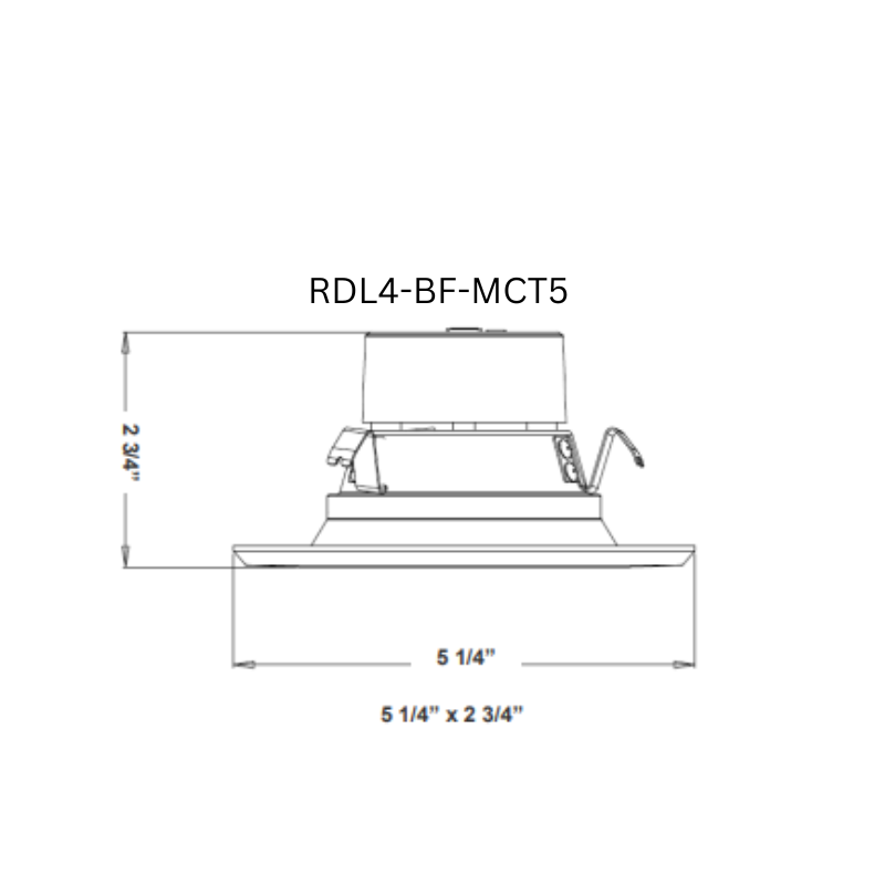 Westgate RDL Series LED Multi-CCT Recessed Light with Baffle Trim