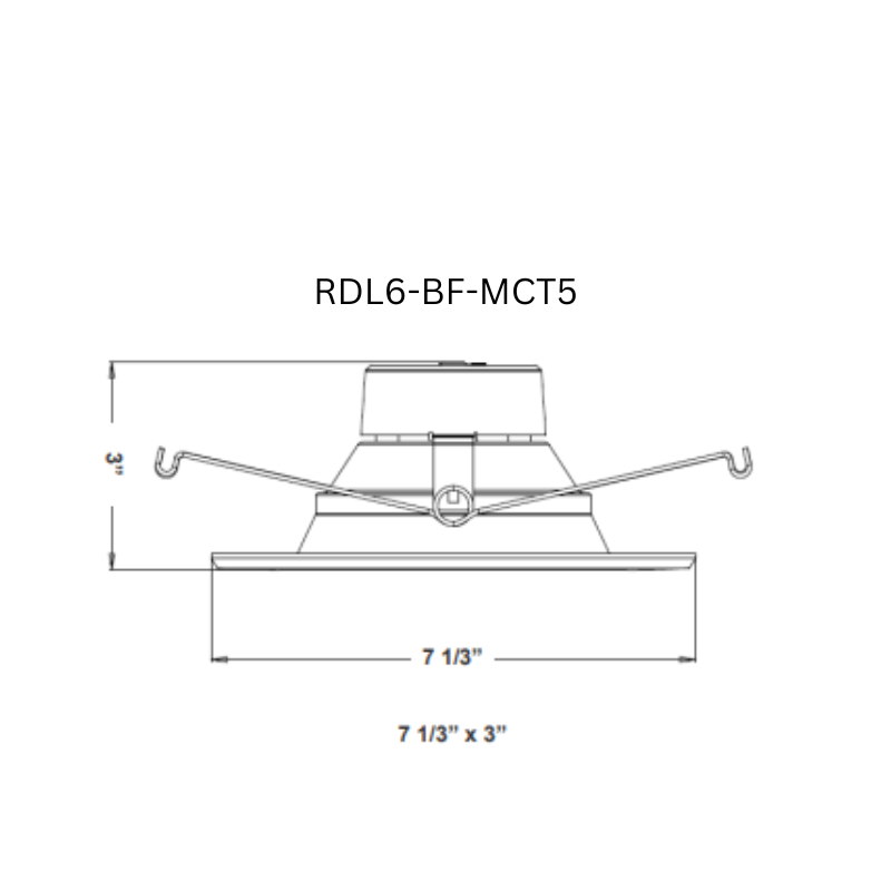 Westgate RDL Series LED Multi-CCT Recessed Light with Baffle Trim