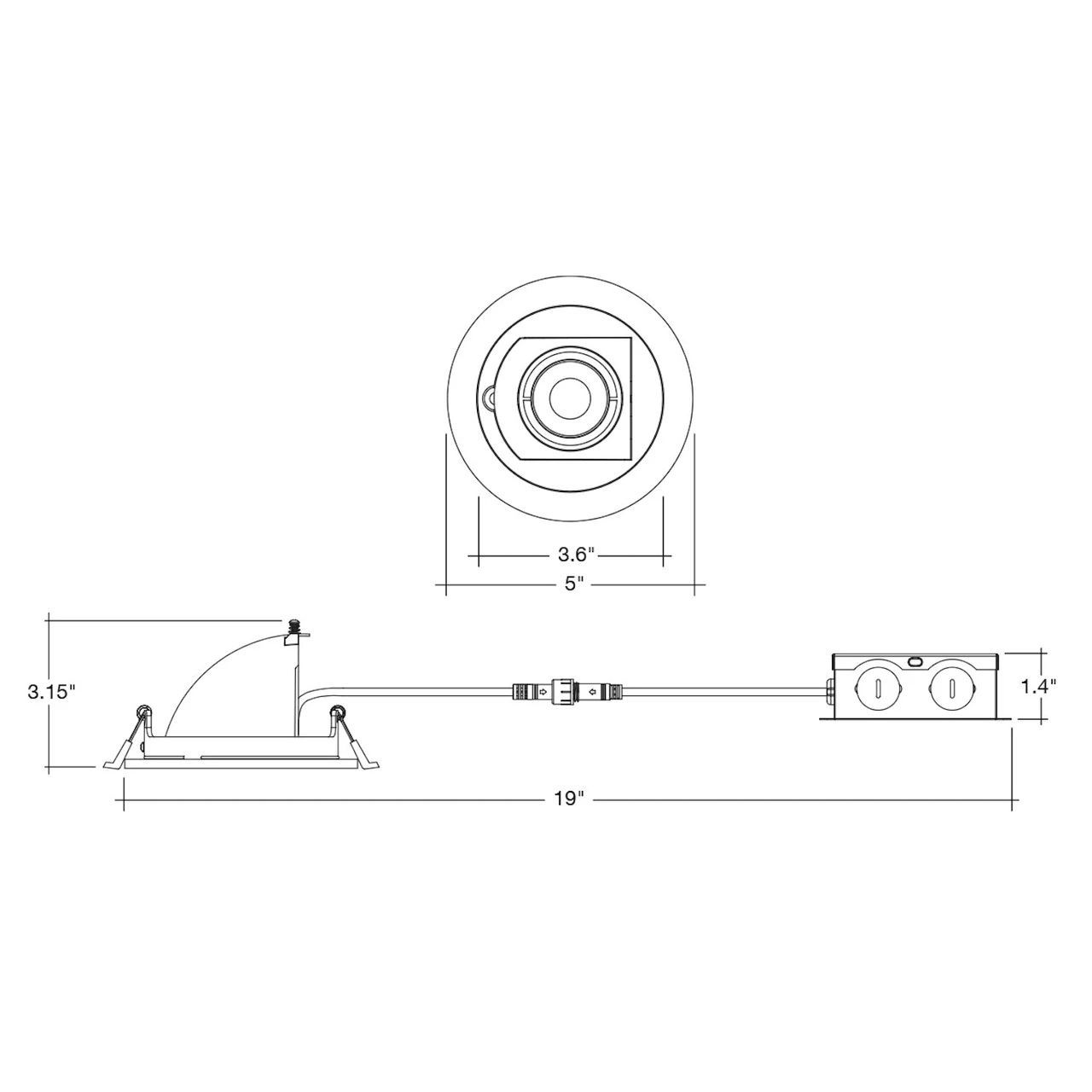 Envision Canless 4" LED Round Adjustable Downlight