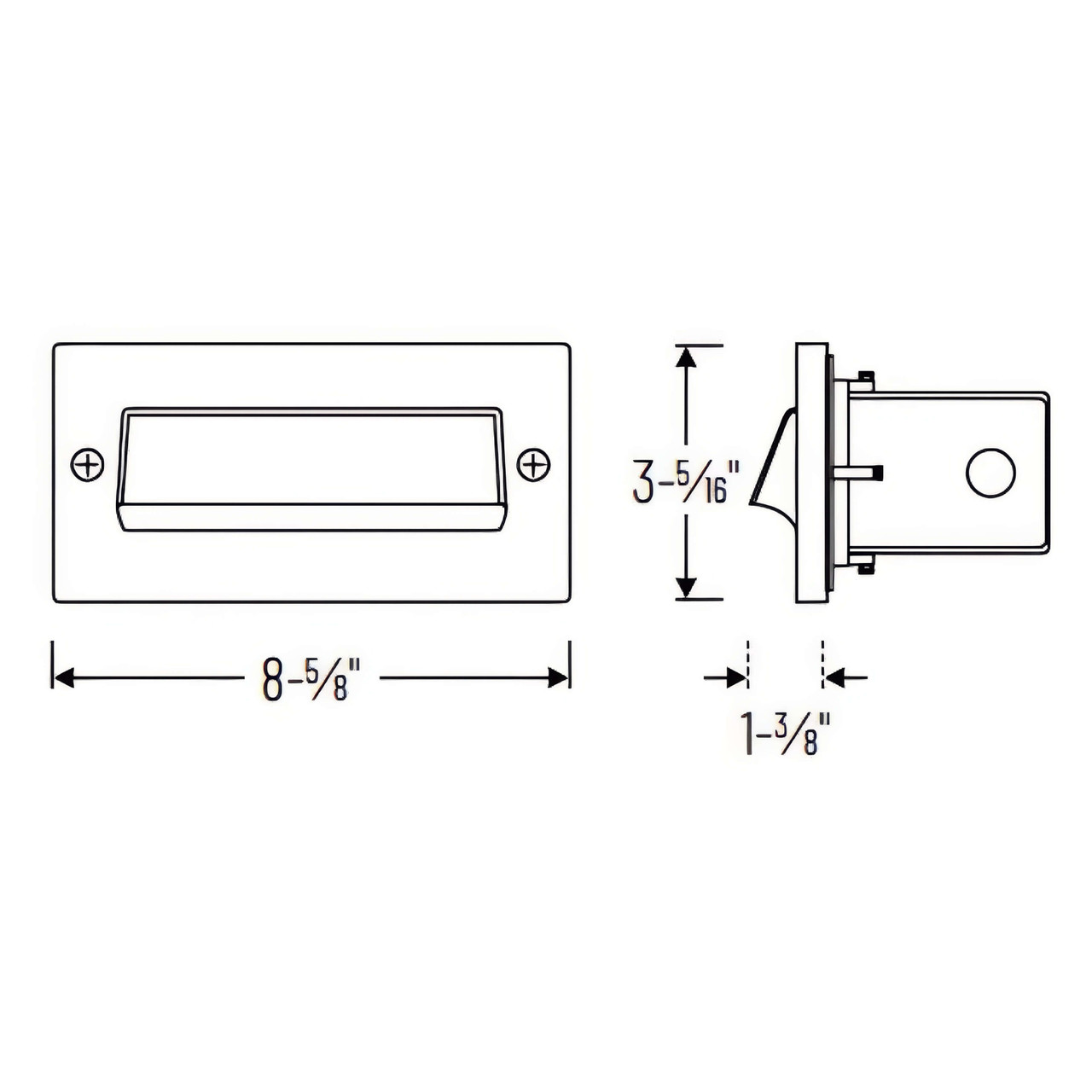 Nora Brick LED Step Light w/ Shroud Face Plate & Selectable-CCT