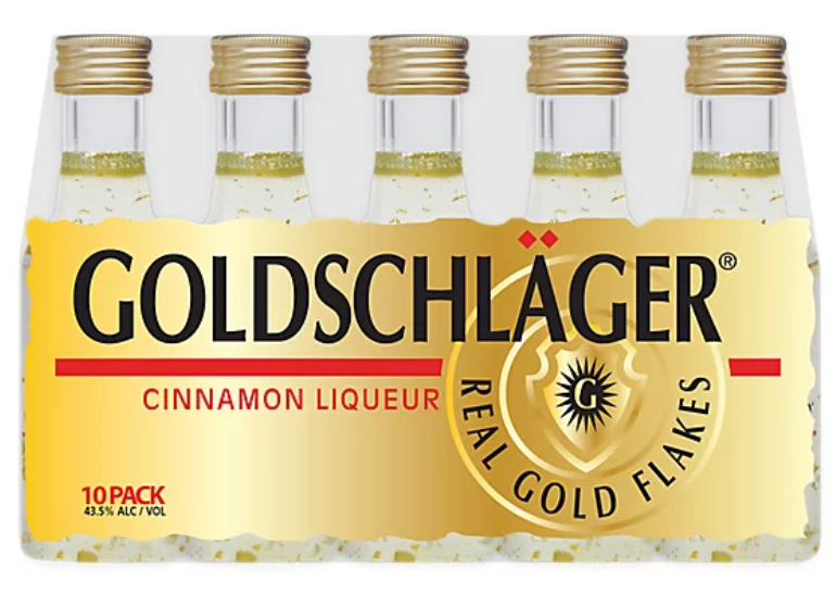 Goldschlager Cinnamon Liqueur Mini Shooters (50ML x 10 Pack)