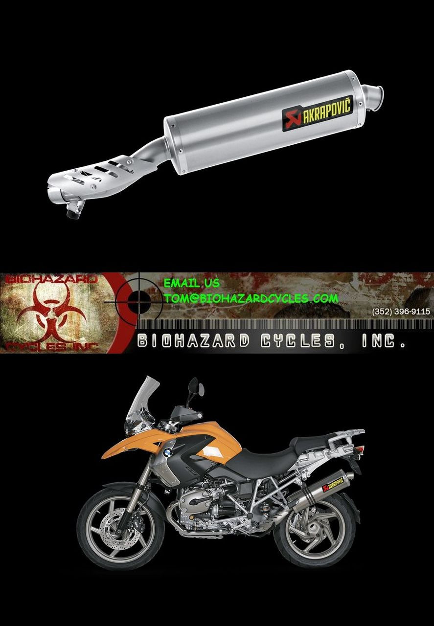 Akrapovic Slip-On Exhaust Bmw R1200Gs / Adventure 2004-2009 S-B12So2-Hltt