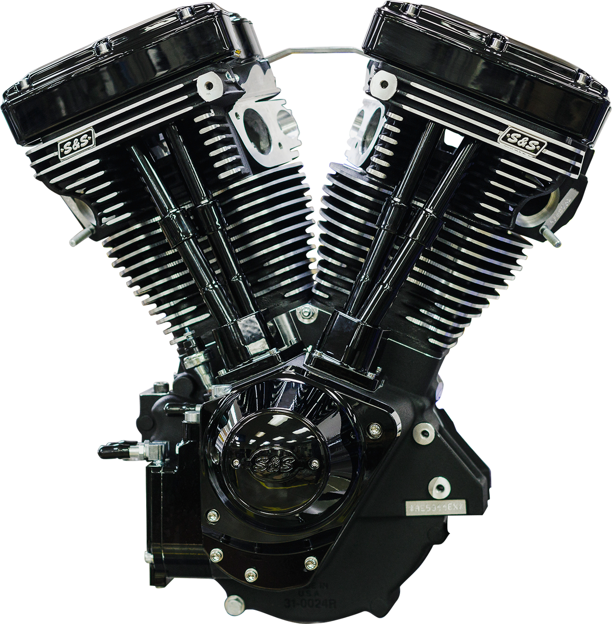 S&S 310-1158 V124 Series Black Edition Long Block Engine