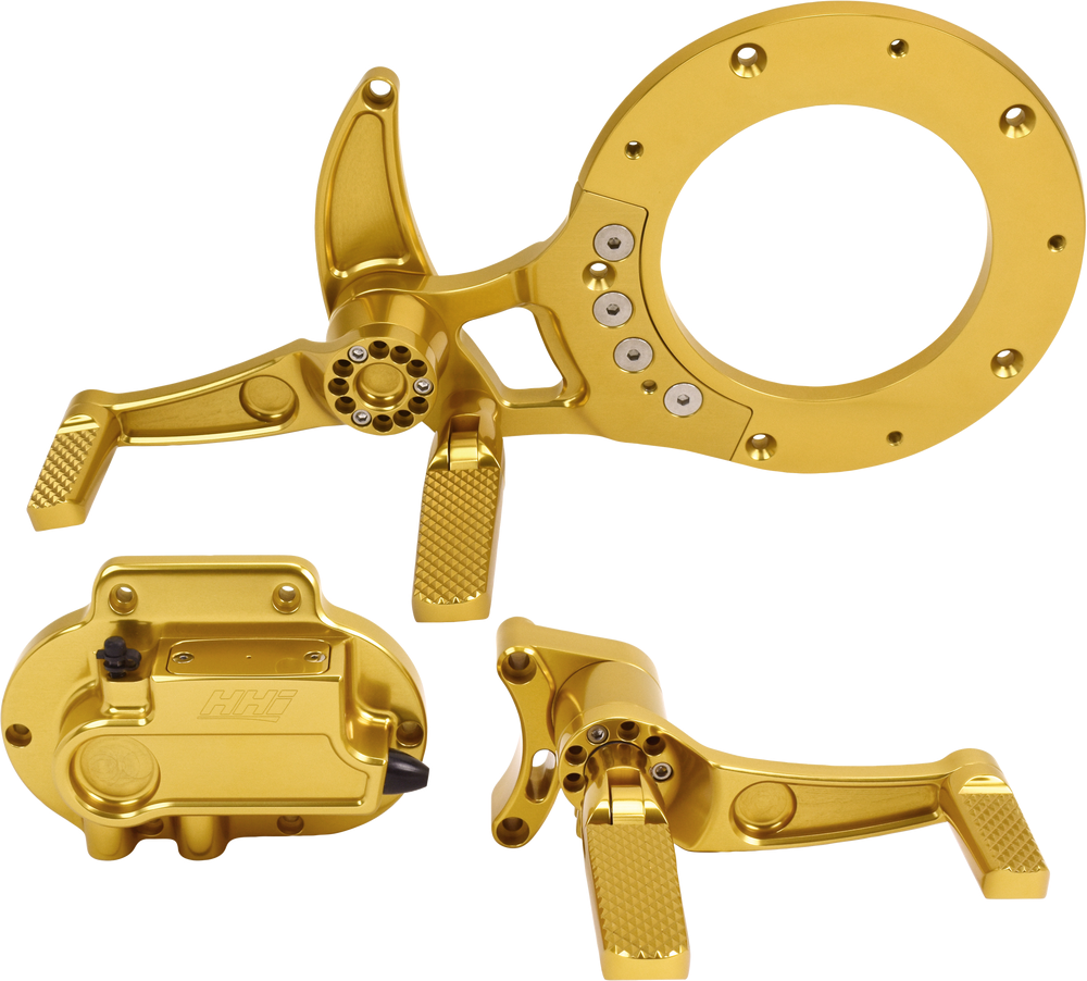 Hawg Halters MCK-FC21GS-FK Gold Dominator Mid Control Kit m8 Harley