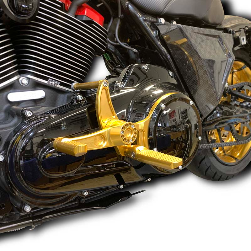 Hawg Halters MCK-FC21GS-FK Gold Dominator Mid Control Kit m8 Harley