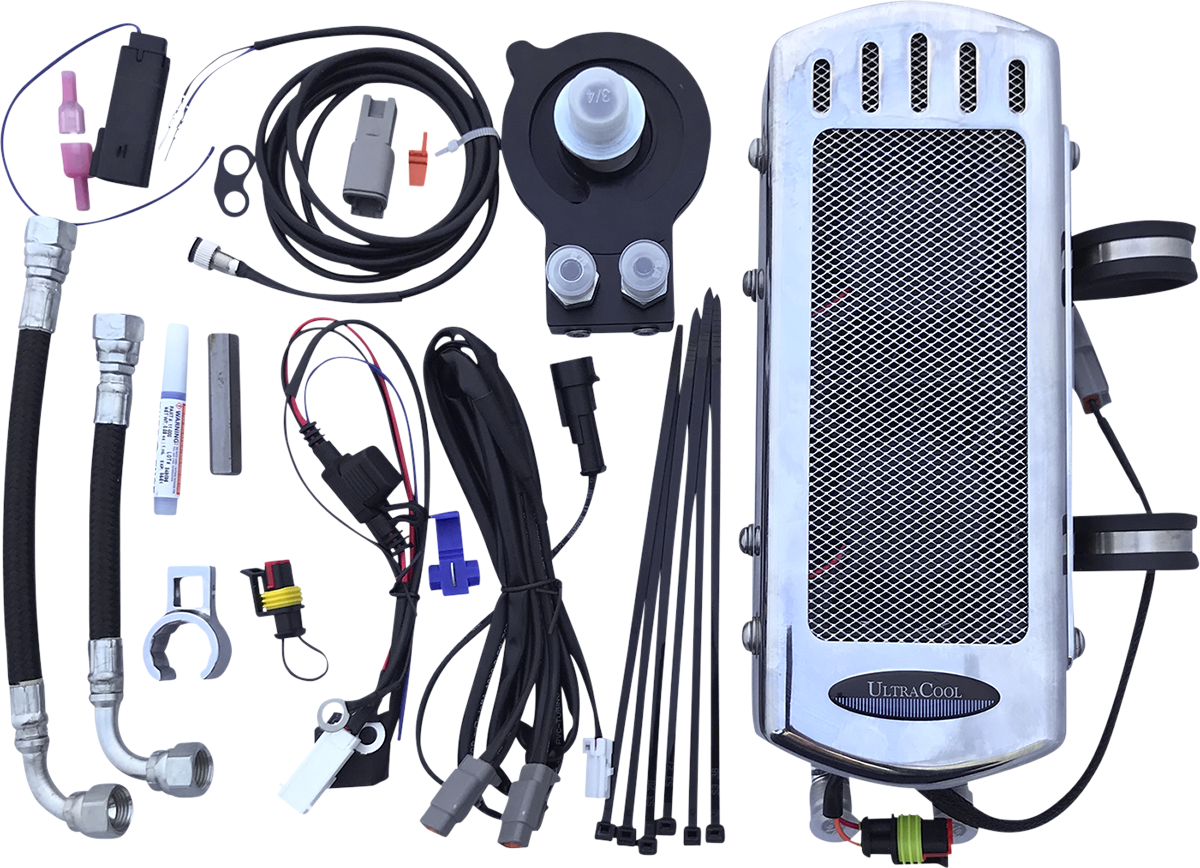 Ultracool SMS8-1C Chrome Oil Cooler Kit m8 Softail 18-24