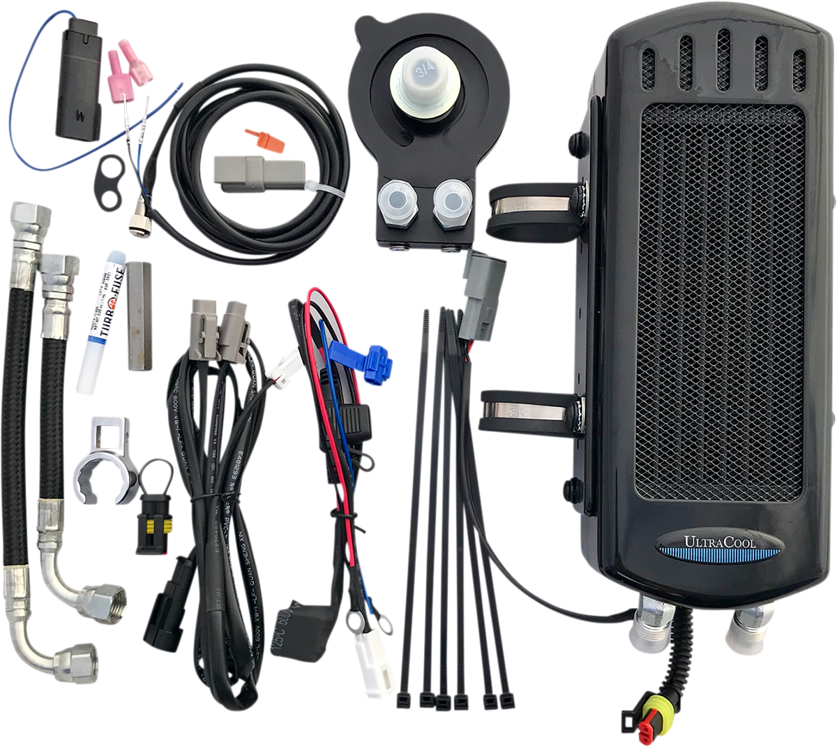 Ultracool SMS8-1G Black Oil Cooler Kit m8 Softail 18-24