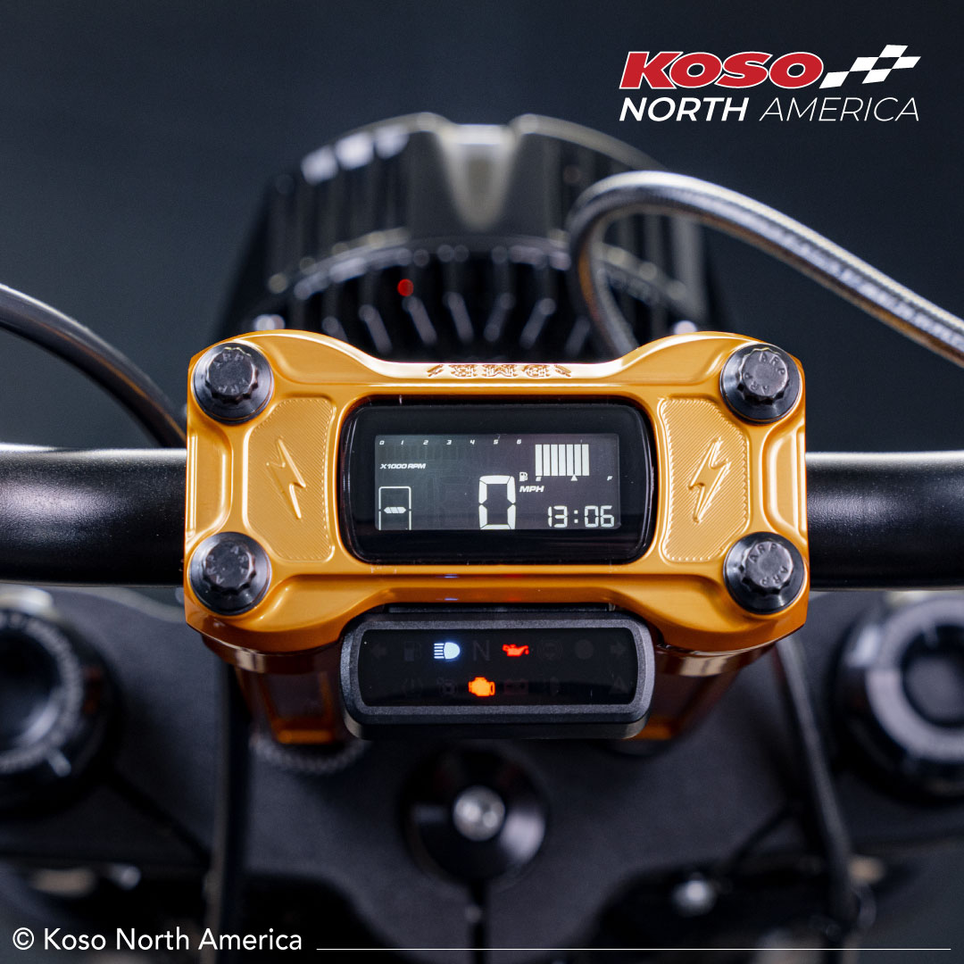 Koso BA080020 D2 multifunction meter Gauge kit Softail dyna Sportster 13-22