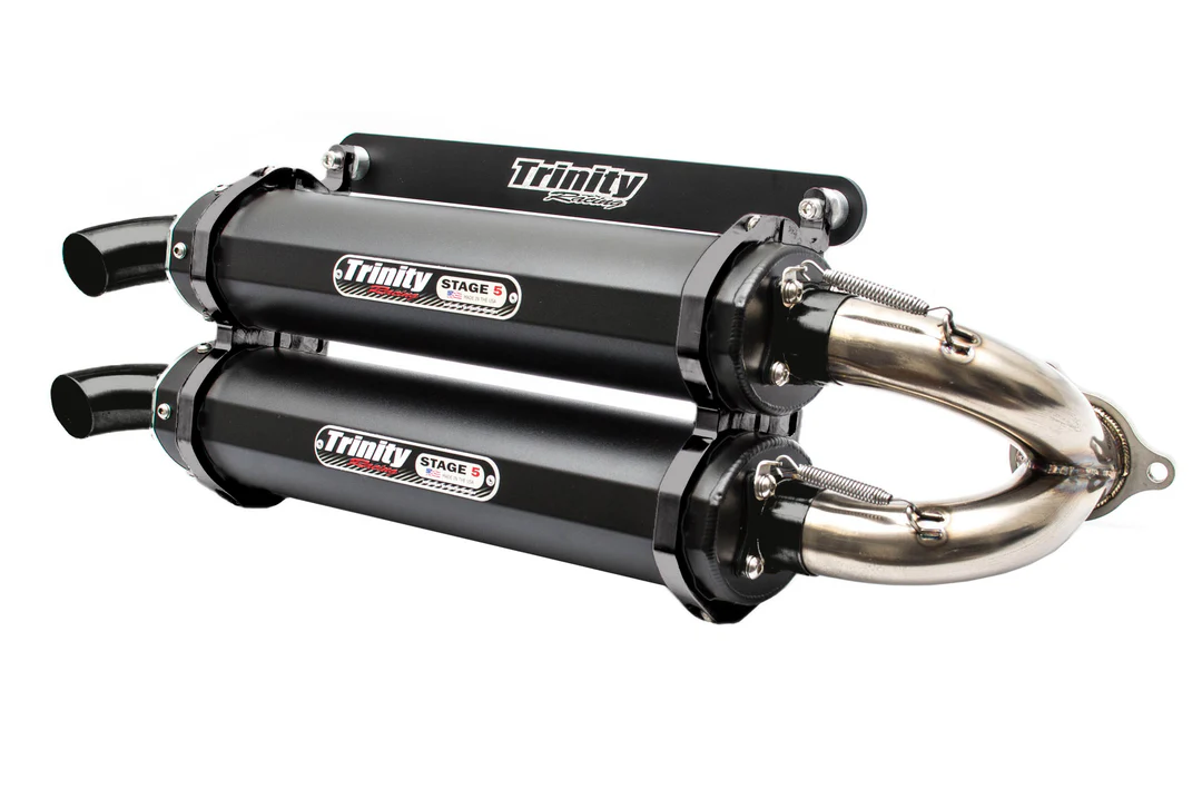 Trinity Racing Stage 5 Black Dual Slip-On Exhaust System RZR Pro XP S ...