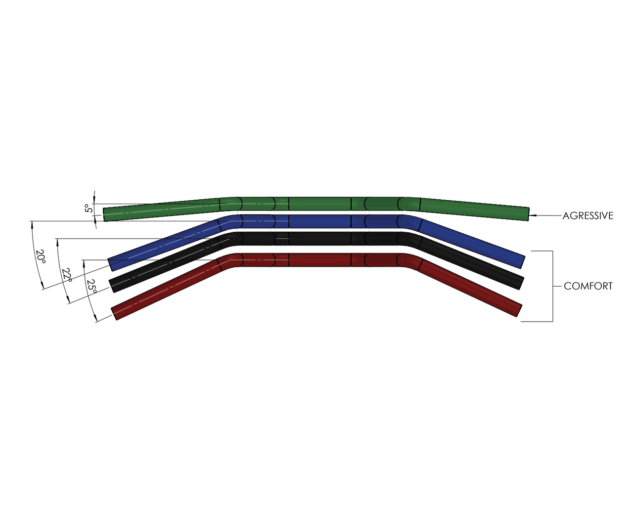 Thrashin Supply TSC-2700-1 Black Mid Bend Bars FL Bagger 14-25