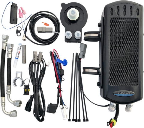 Ultracool SMS8-1G Black Oil Cooler Kit m8 Softail 18-24