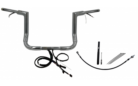 Fat Baggers 612012 EZ Install Wired Handlebars 1-1/2" Flat Top 12" Chrome