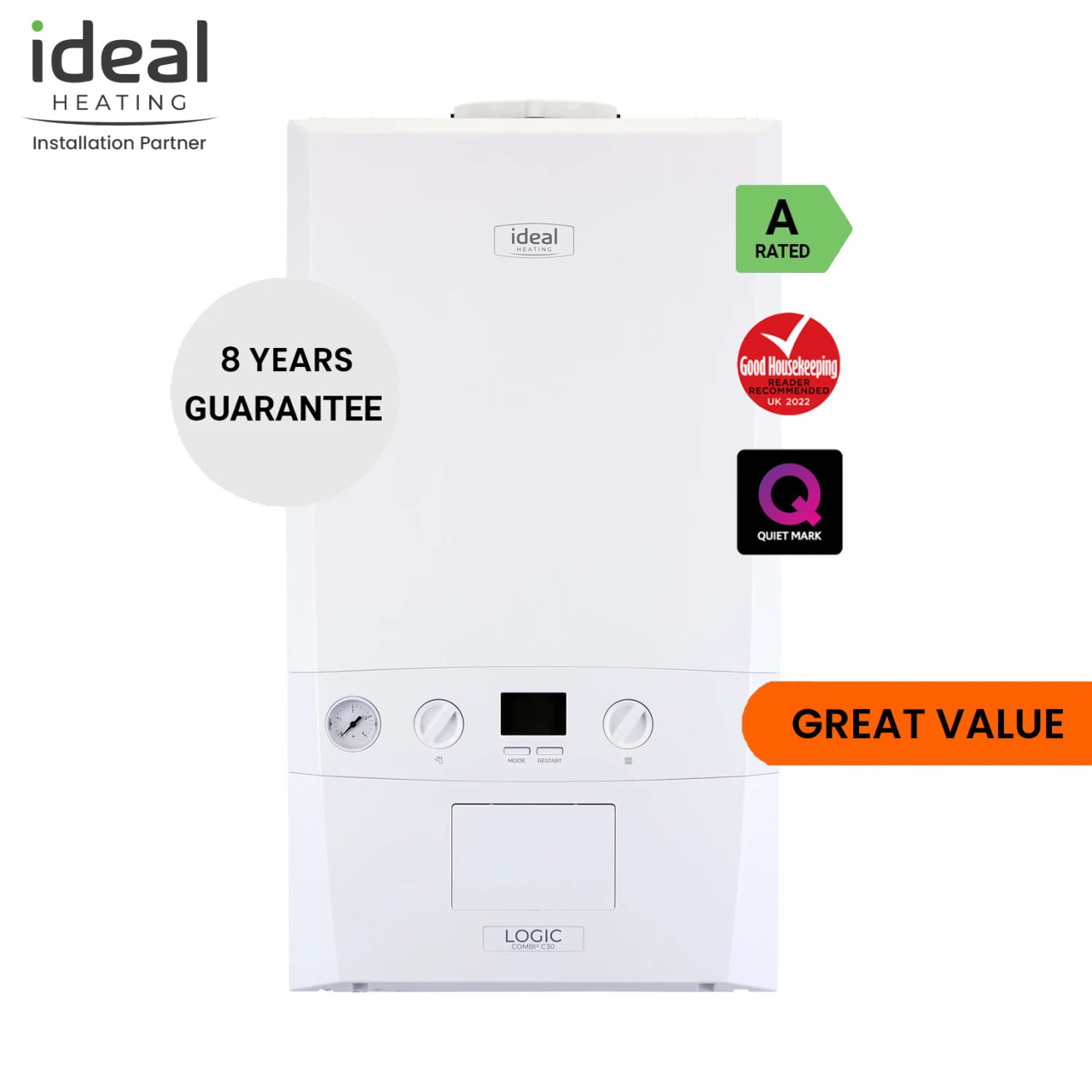 Ideal Logic Heat 15kW Regular Boiler - WarmZilla®