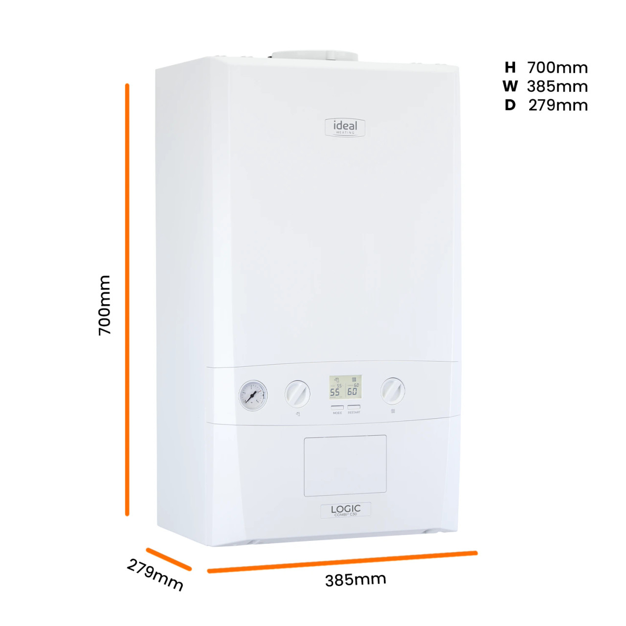 Ideal Logic Heat 18kW Regular Boiler - WarmZilla®
