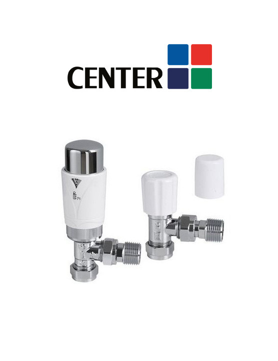 Center CB Center Plus Angled TRV with Lockshield 15mm - WarmZilla®