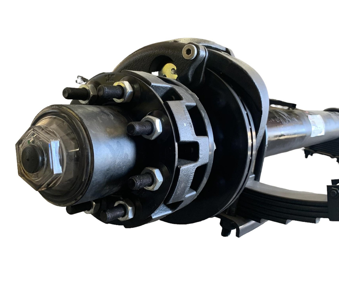 12k Dexter hydraulic disc brake axle 8x6.5" with springs attached