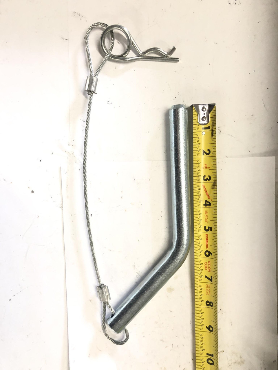 Jack Gooseneck Coupler Pin 3/4" Dia. w/ 12" Steel Lanyard and Clip