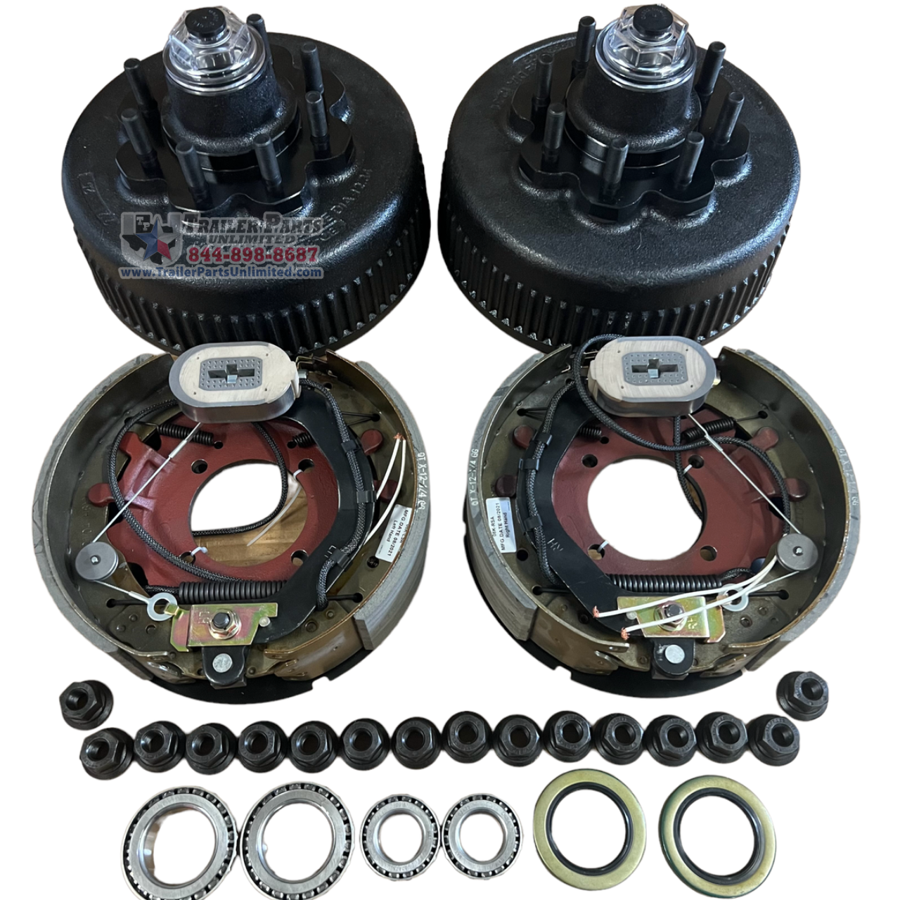 8k Trailer Axle Repair Kit 5/8 studs oil bath - complete- swivel flange ...