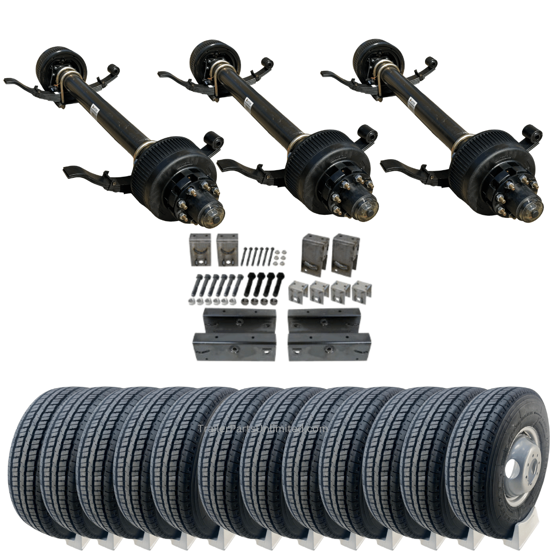Carter 12K Triple Axle Kit | 16" Dual Wheels | 36K Capacity - Trailer ...