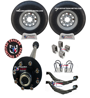 7K TPU single trailer axle tire wheel kit w/ 16" 14ply heavy duty tires ...